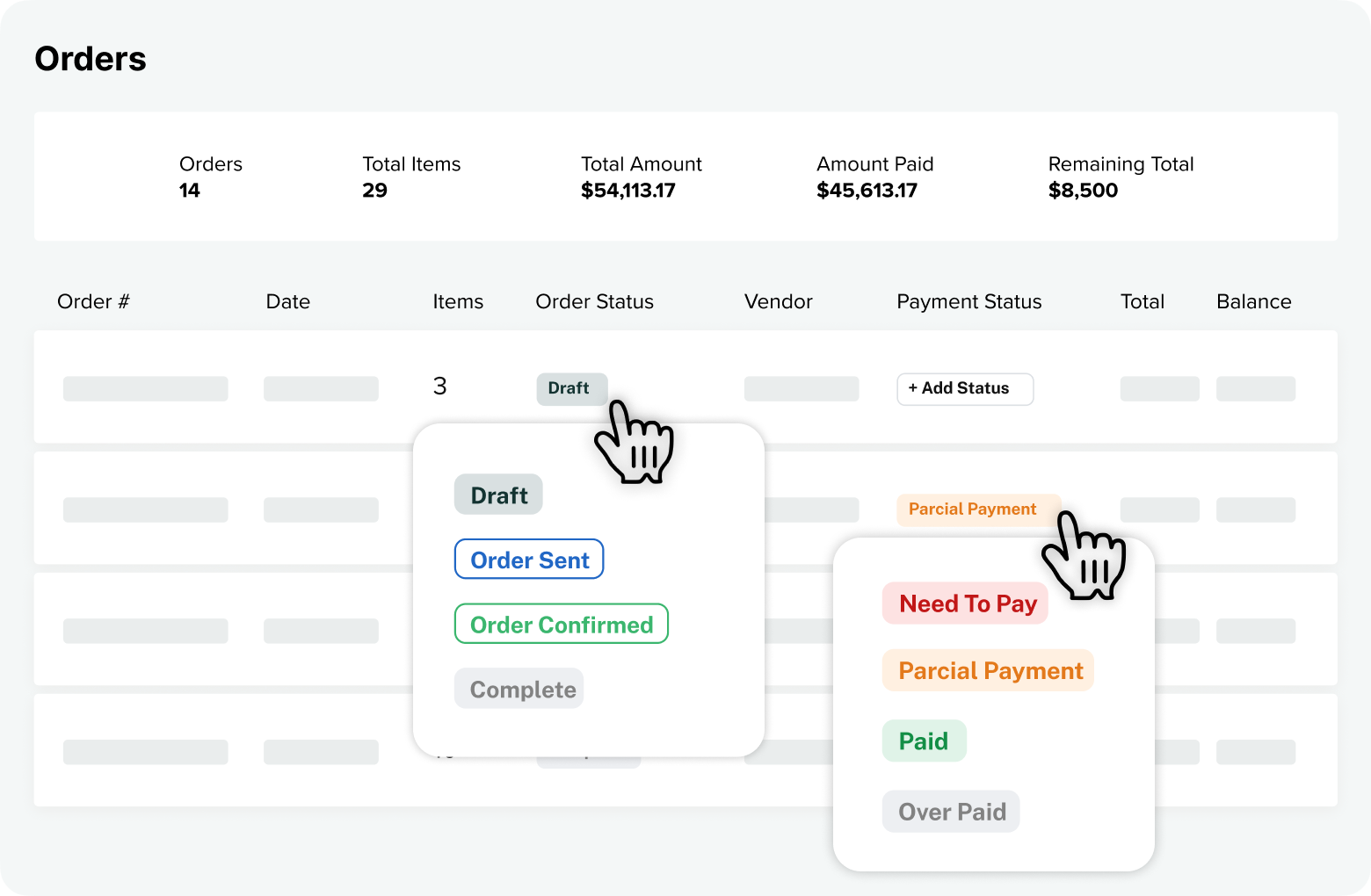 Order Management Feature
