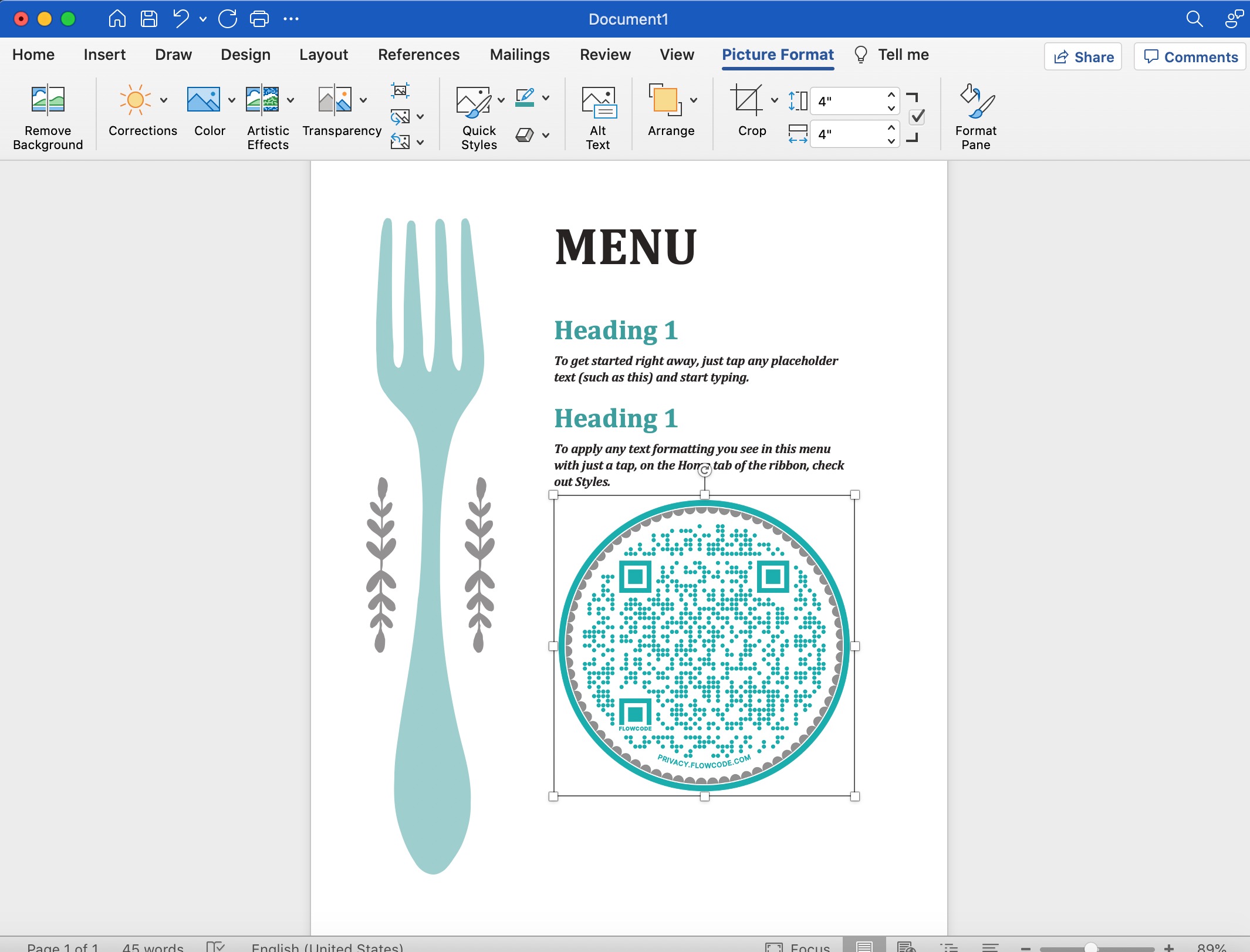 How To Format & Print Your Flowcode with Microsoft Word