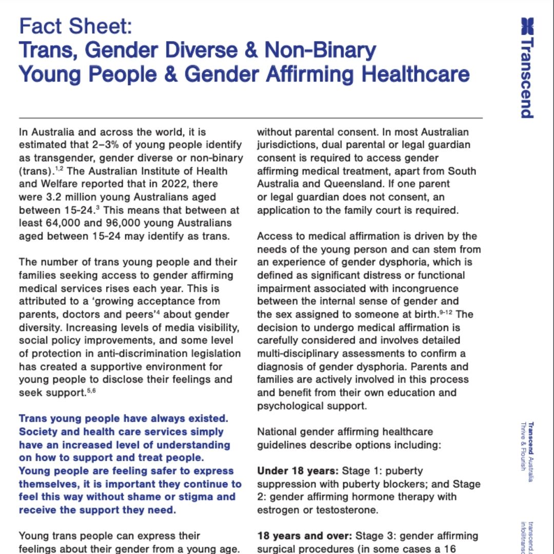 Trans, Gender Diverse & Non-Binary Young People & Gender Affirming ...