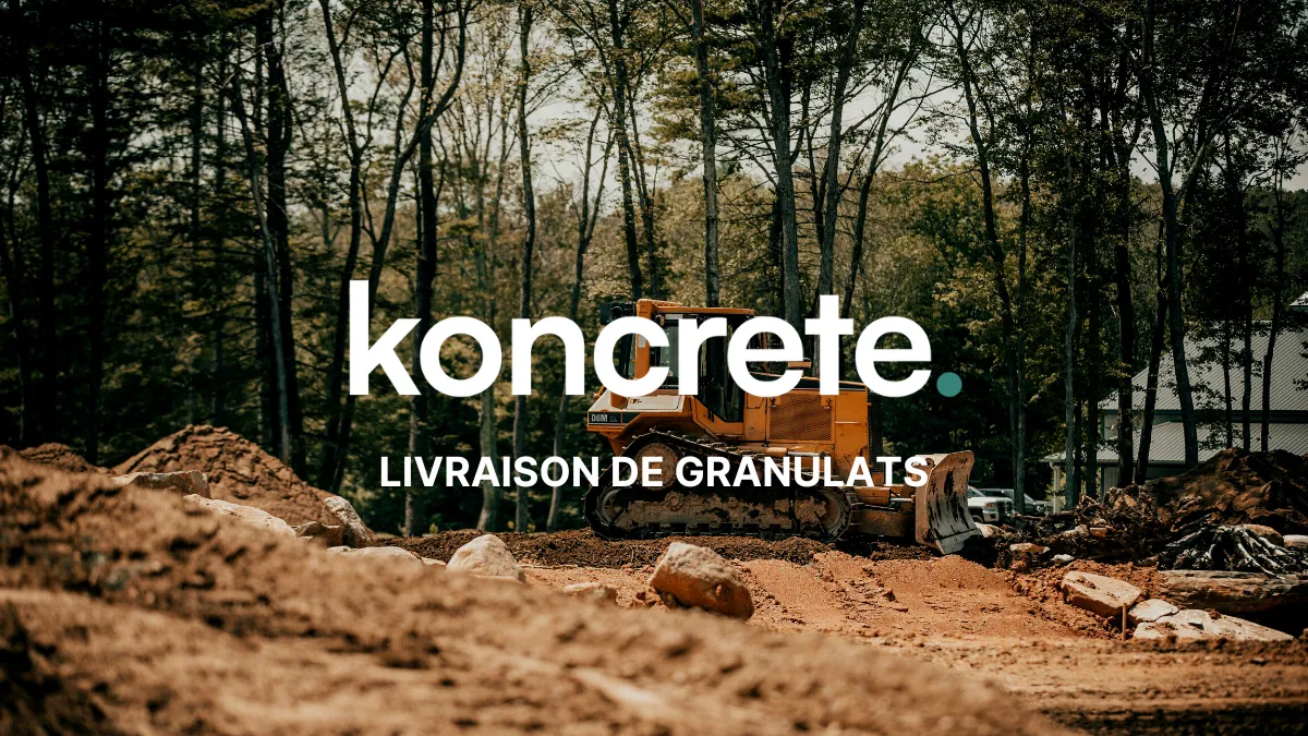 Koncrete - Livraison de granulats sur chantier