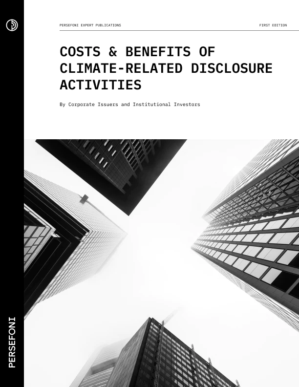 Costs and Benefits of Climate Related Disclosure Activities by ...