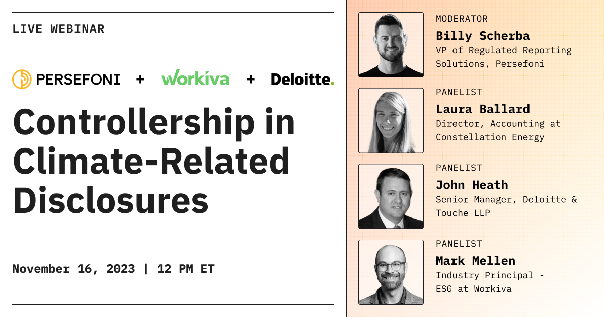 Controllership in climate-related disclosures - Persefoni Events