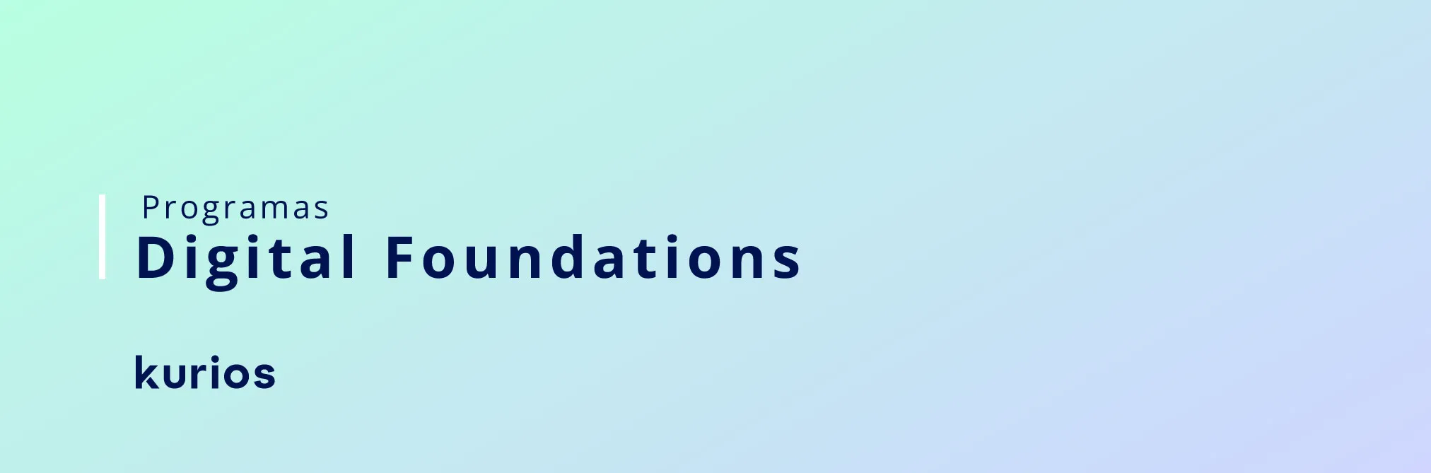 Programa de Digital Foundations para empresas | Kurios