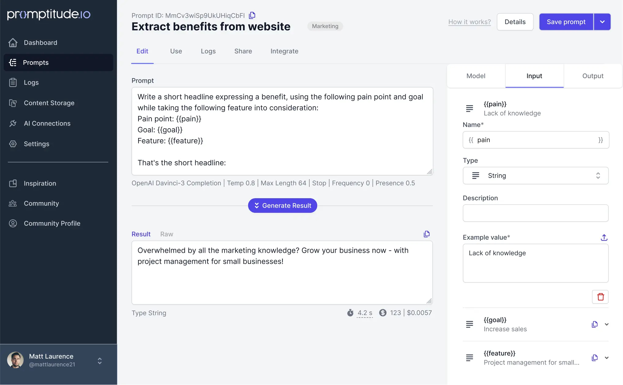 Promptitude.io | Integrate GPT into your app & workflows in minutes