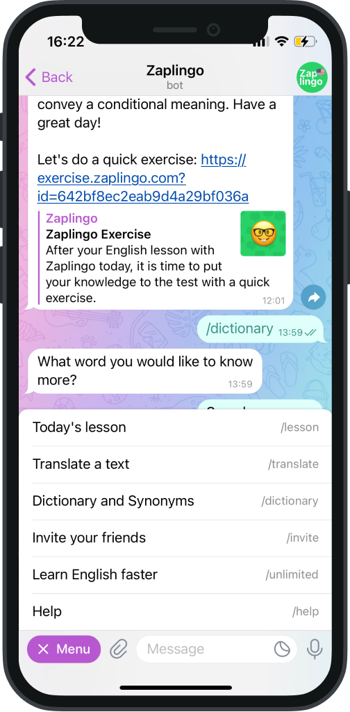 Zaplingo - تعلم اللغة الإنجليزية بالذكاء الاصطناعي