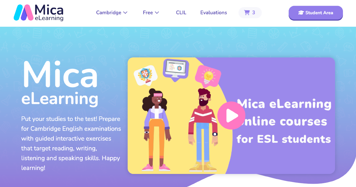 Mica Education eLearning - Interactive English Language Courses for Cambridge Exams