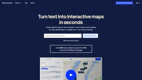 AI Text to Maps Tool - Texttomap