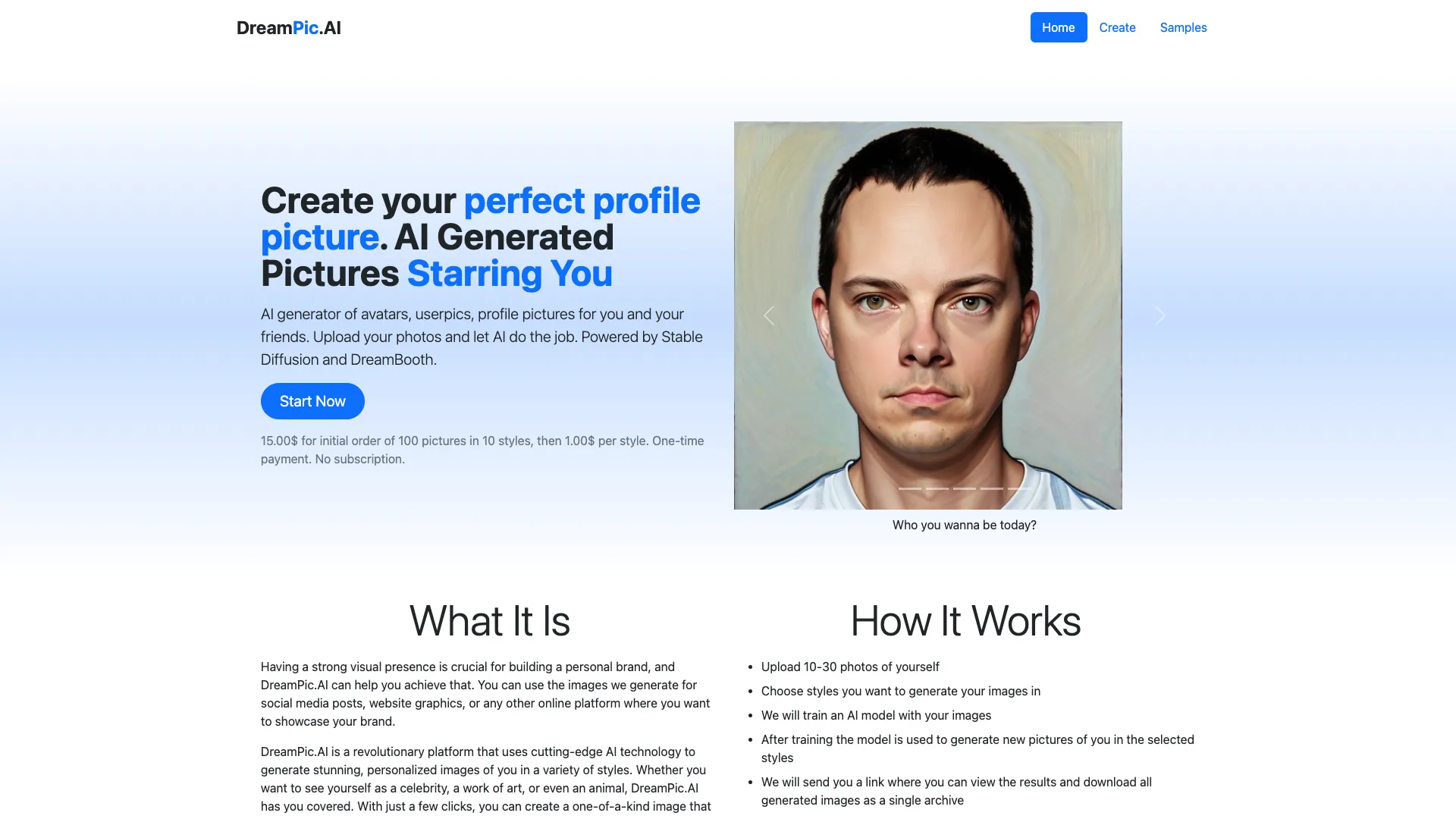 AI Digital Art Profile Picture Generator - DreamPic
