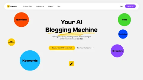 High quality Long Form AI Content Generator - MagicBlog