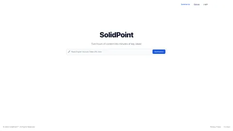 Youtube to Key Idea Summaries with AI - SolidPoint