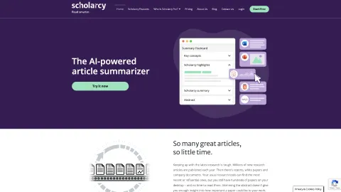 AI Article Summarizer for Schools - Scholarcy