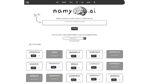 AI Business Domain Generator - Namy.ai