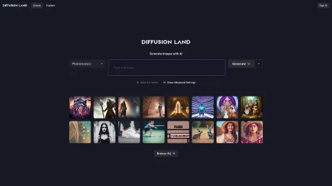 AI Image Generator - Diffusion land