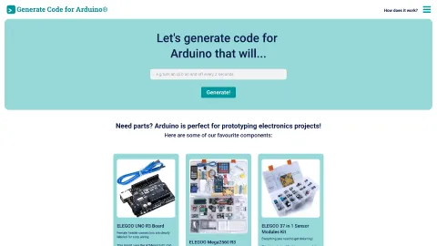 AI Arduino Code Generator - Duinocodegenerator