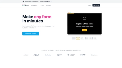 AI Form Builder - Fillout