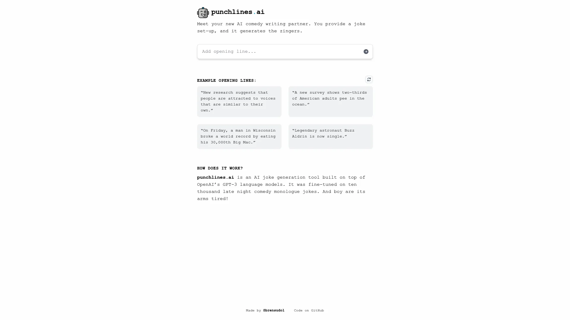 AI Joke Generator - Punchlines