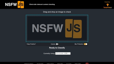 AI Content Filtering Tool - Nsfwjs