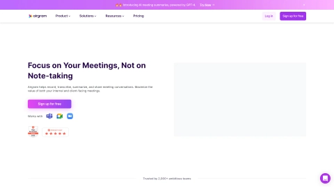 AI Meeting Notes & Transcription Tool - Airgram