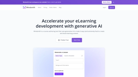 AI Elearning Tool - Mindsmith