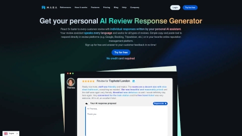 AI Review Response Generator - Mara