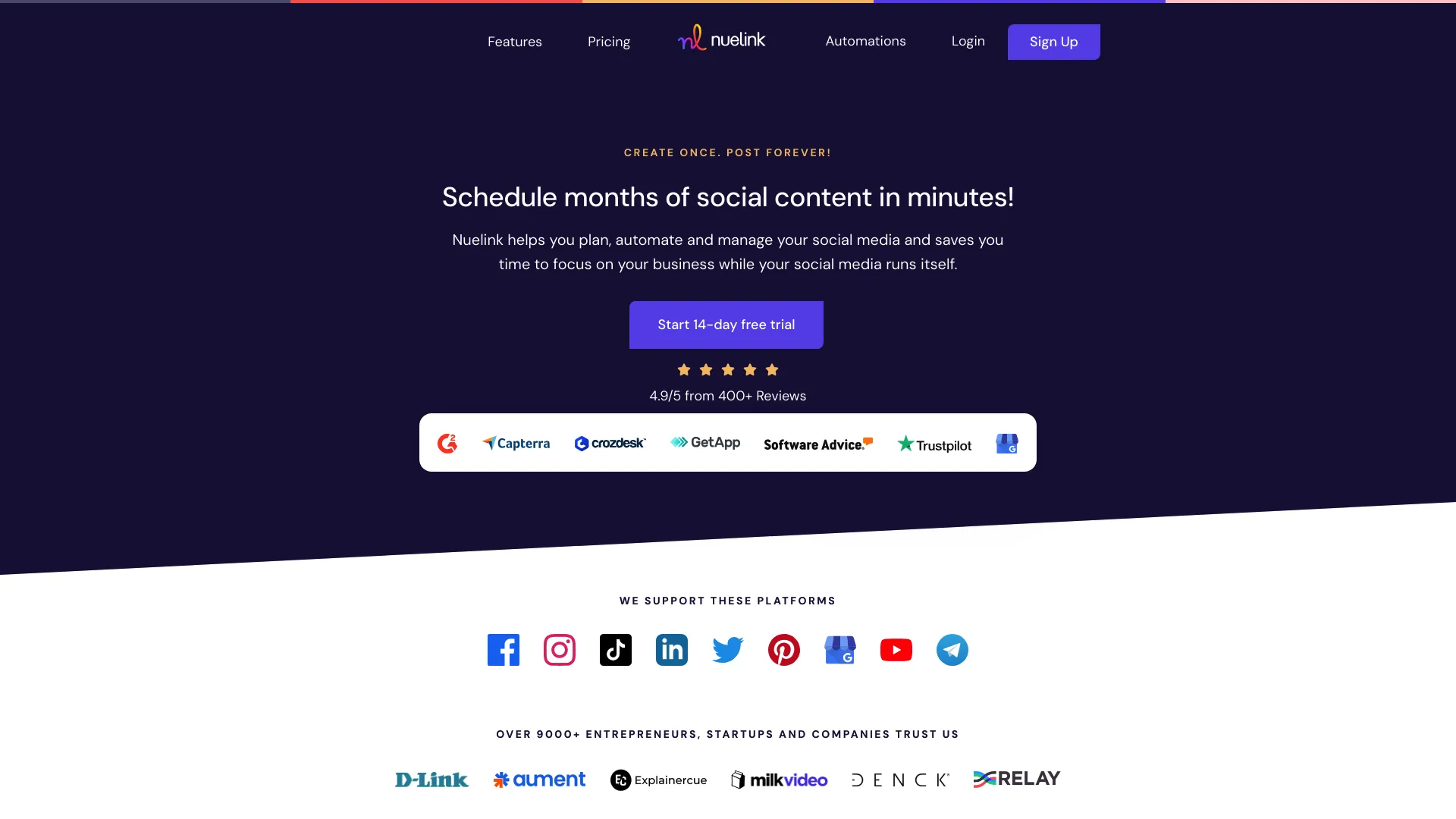 AI Social Media Scheduler - Nuelink