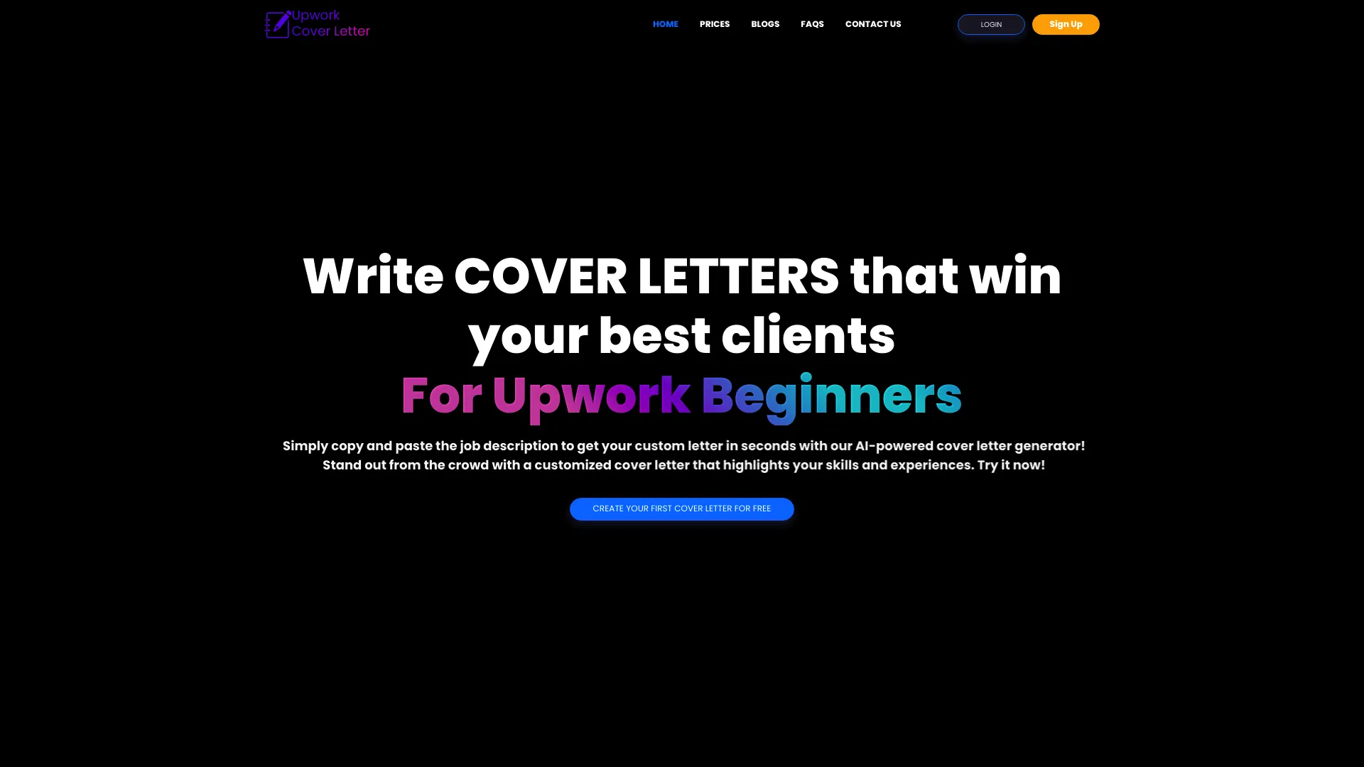 AI Cover Letter Generator - Upworkcoverletter