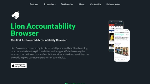 AI Internet Browser With Accountability And Control - Lion Browser