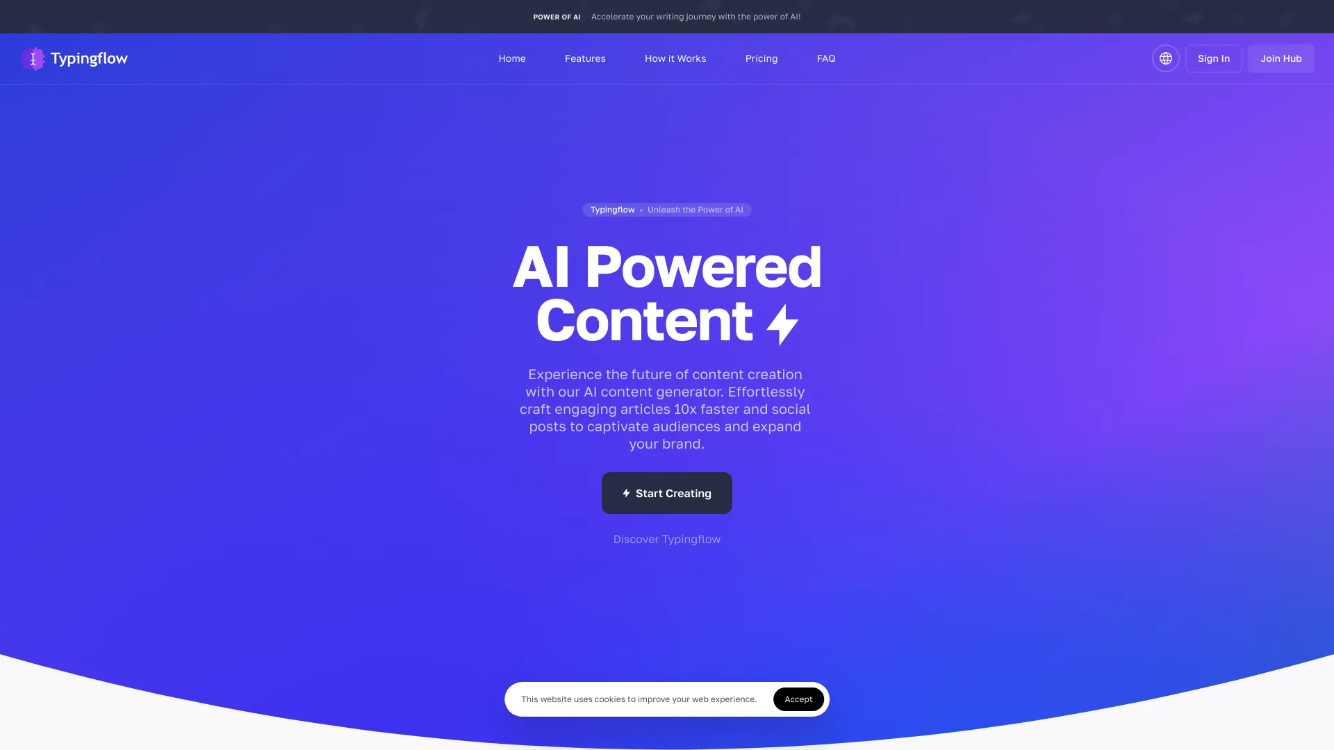 AI Content Generation Tool - Typingflow