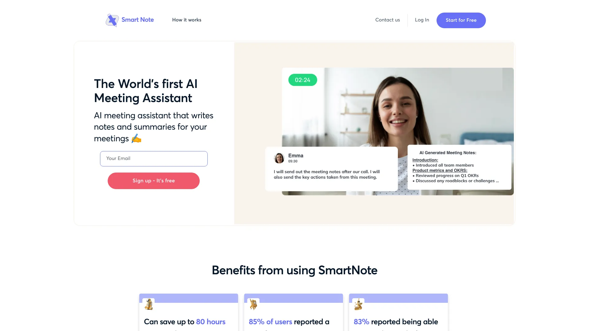 AI Meeting Transcription And Note Taking Tool - SmartNoteAI