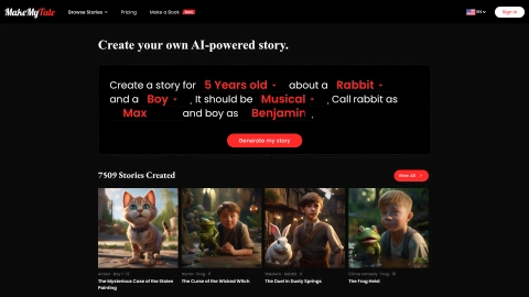 AI Story Creation Platform For Children - MakeMyTale