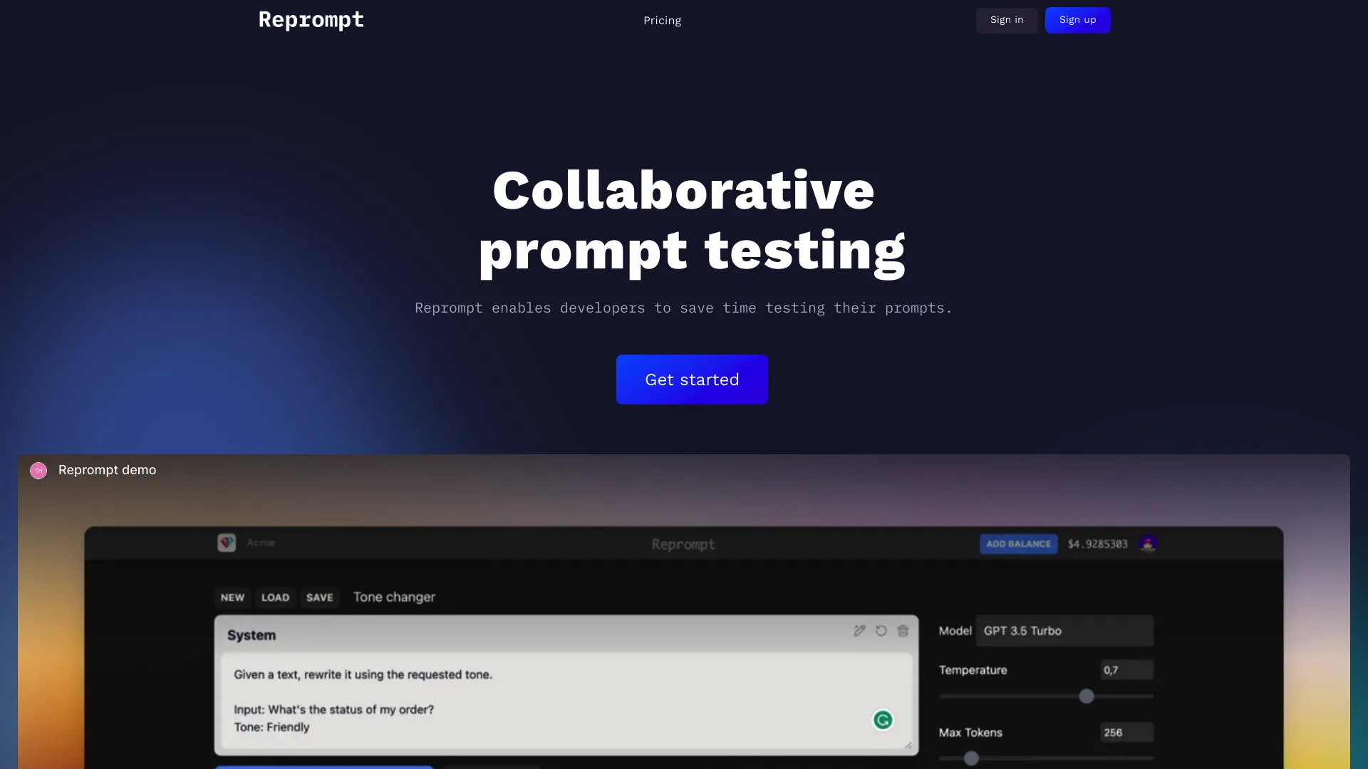 AI Prompt Testing And Optimization Tool - Reprompt