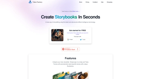 AI Storybook Creator - Tales Factory