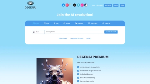 AI Image Generator Tool - Degenai