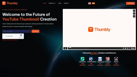 AI Youtube Thumbnail Generator - Thumbly