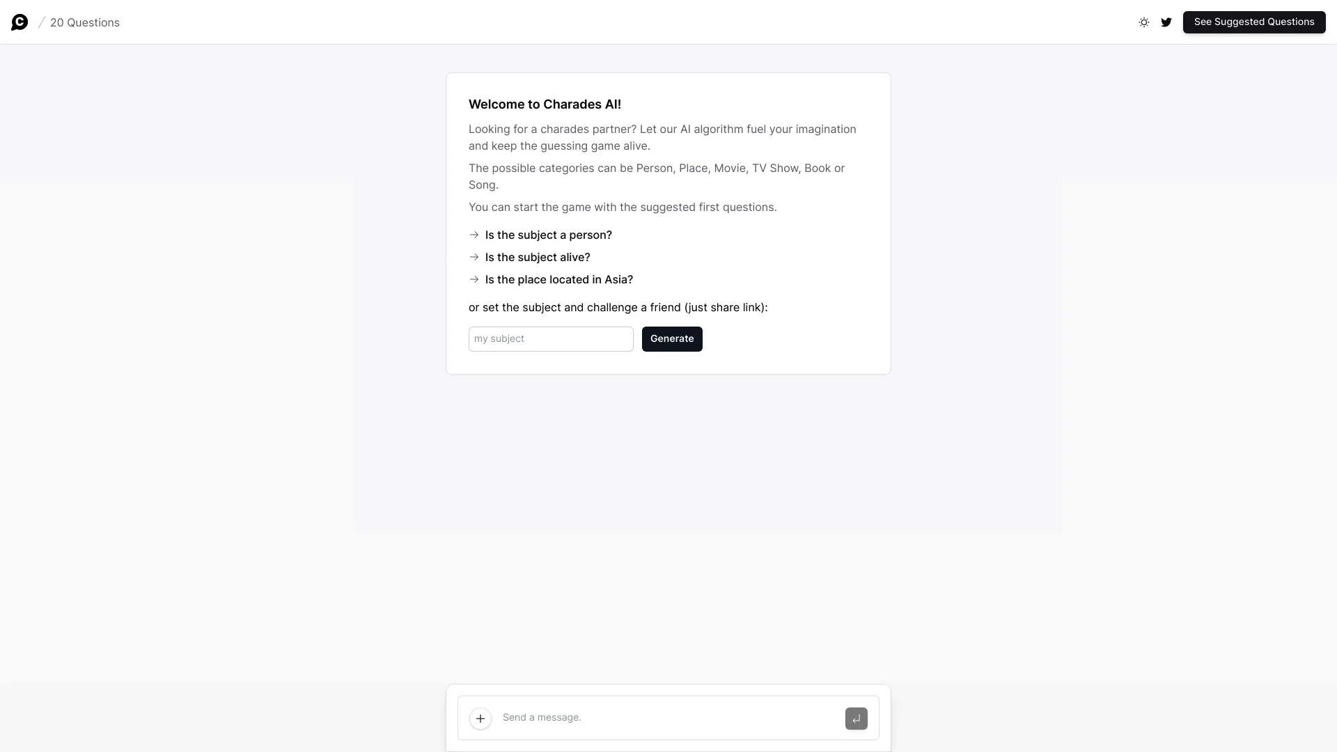 AI Charades Clue Generator - Charades AI