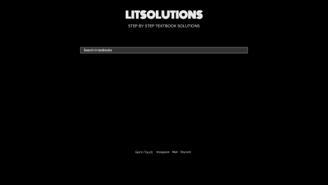 AI Textbook Solution Tool - LitSolutions