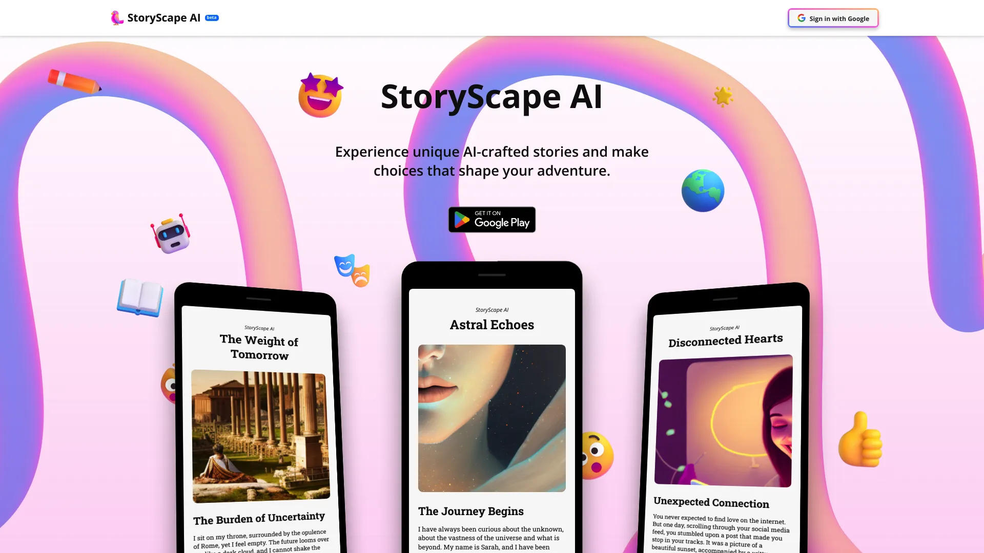 AI Interactive Storytelling App - StoryScape AI