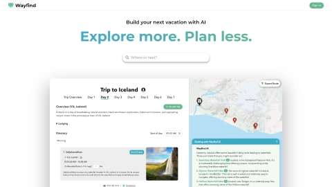 AI Trip Planner - Wayfind