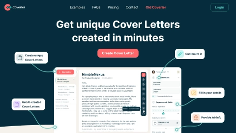 AI Cover Letter Generator - Coverler