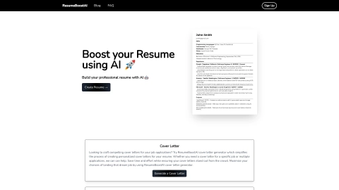 AI Resume Enhancer - ResumeBoostAI