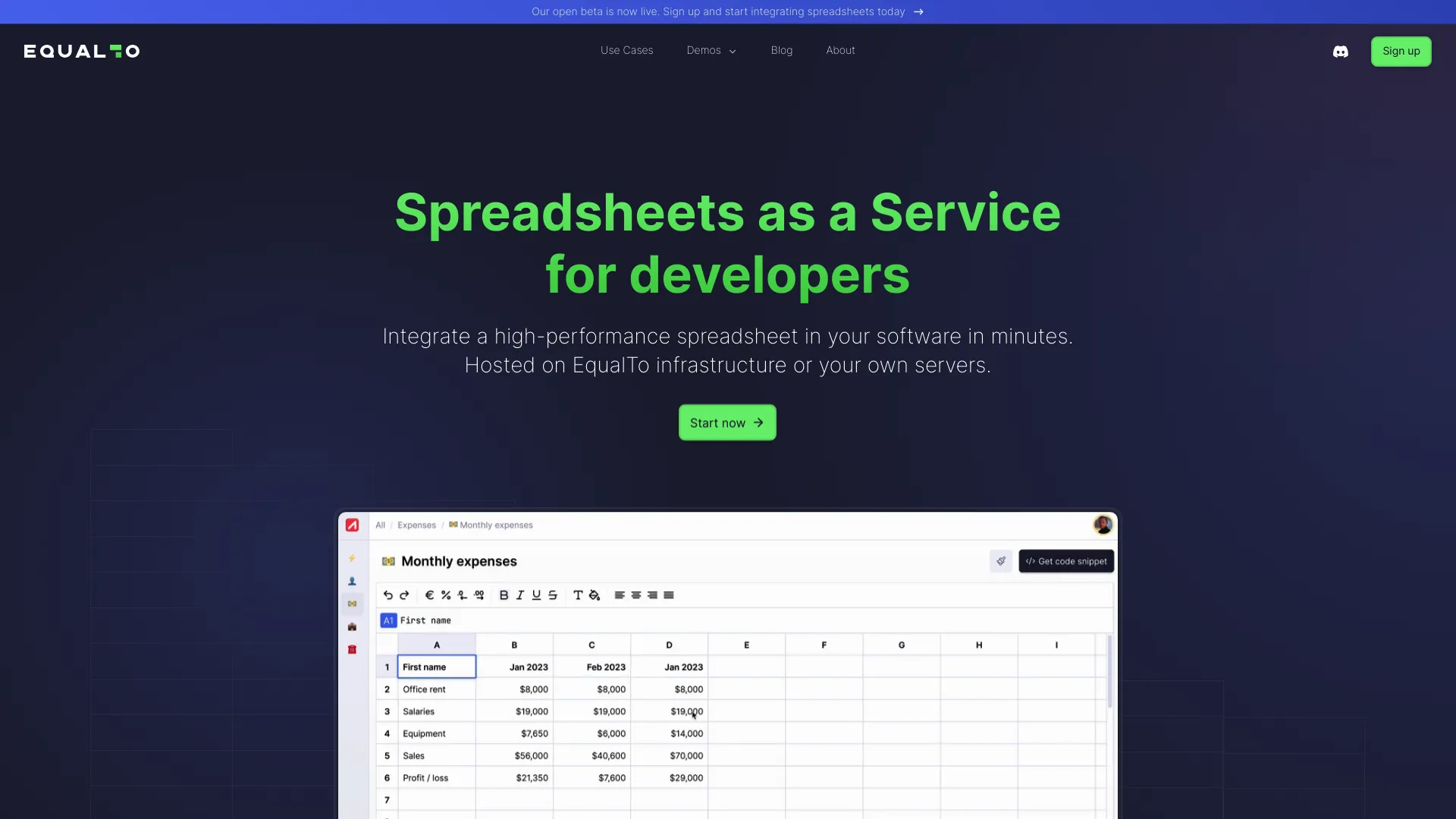 Spreadsheet Integration Tool With AI - Equalto