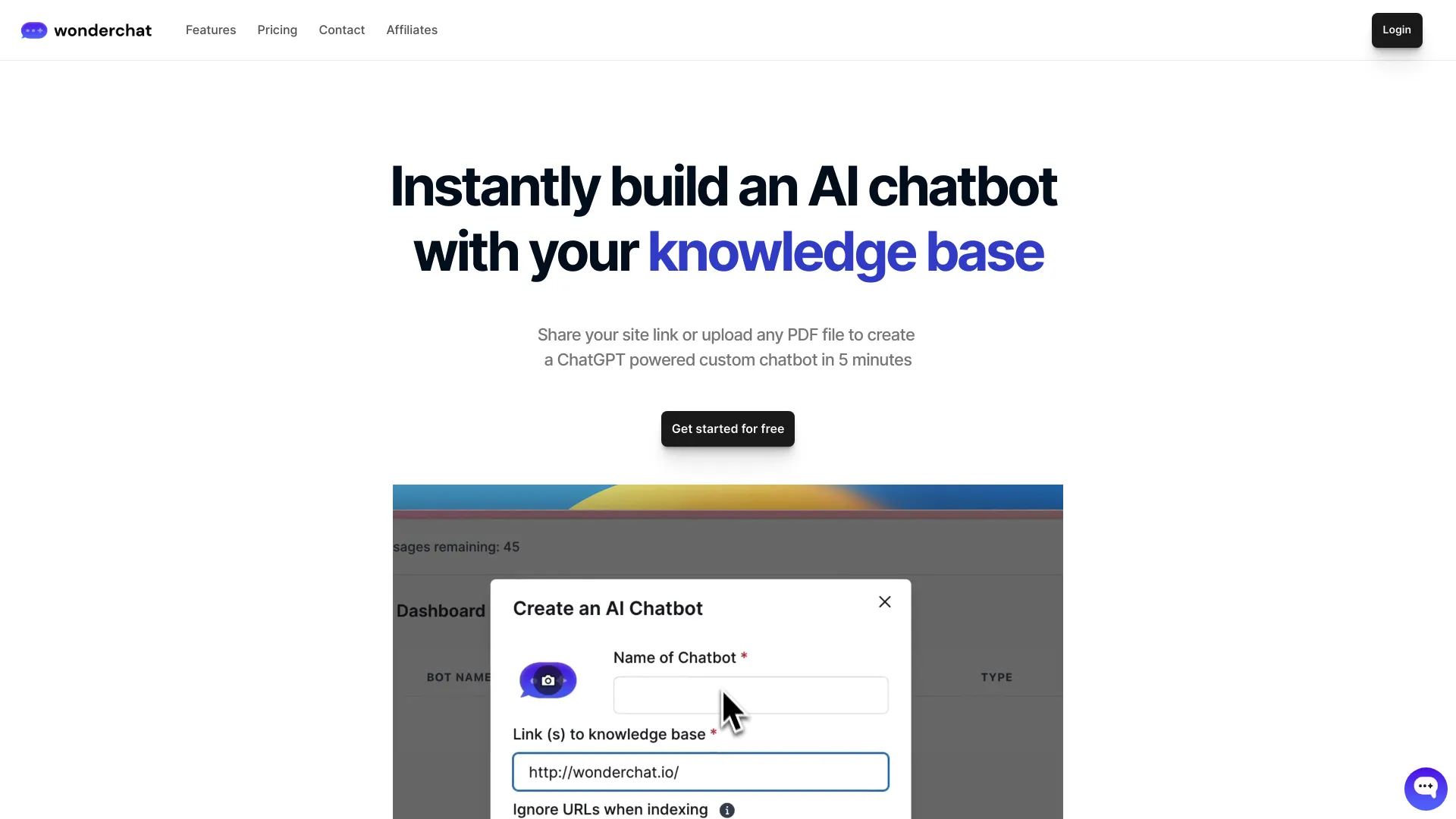 AI Chatbot Builder - Wonderchat