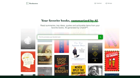 AI Book Summarizer - Booknotes