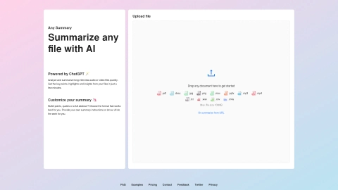 AI Summarization Tool - AnySummary
