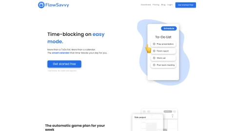 AI Time Blocking Planner - FlowSavvy