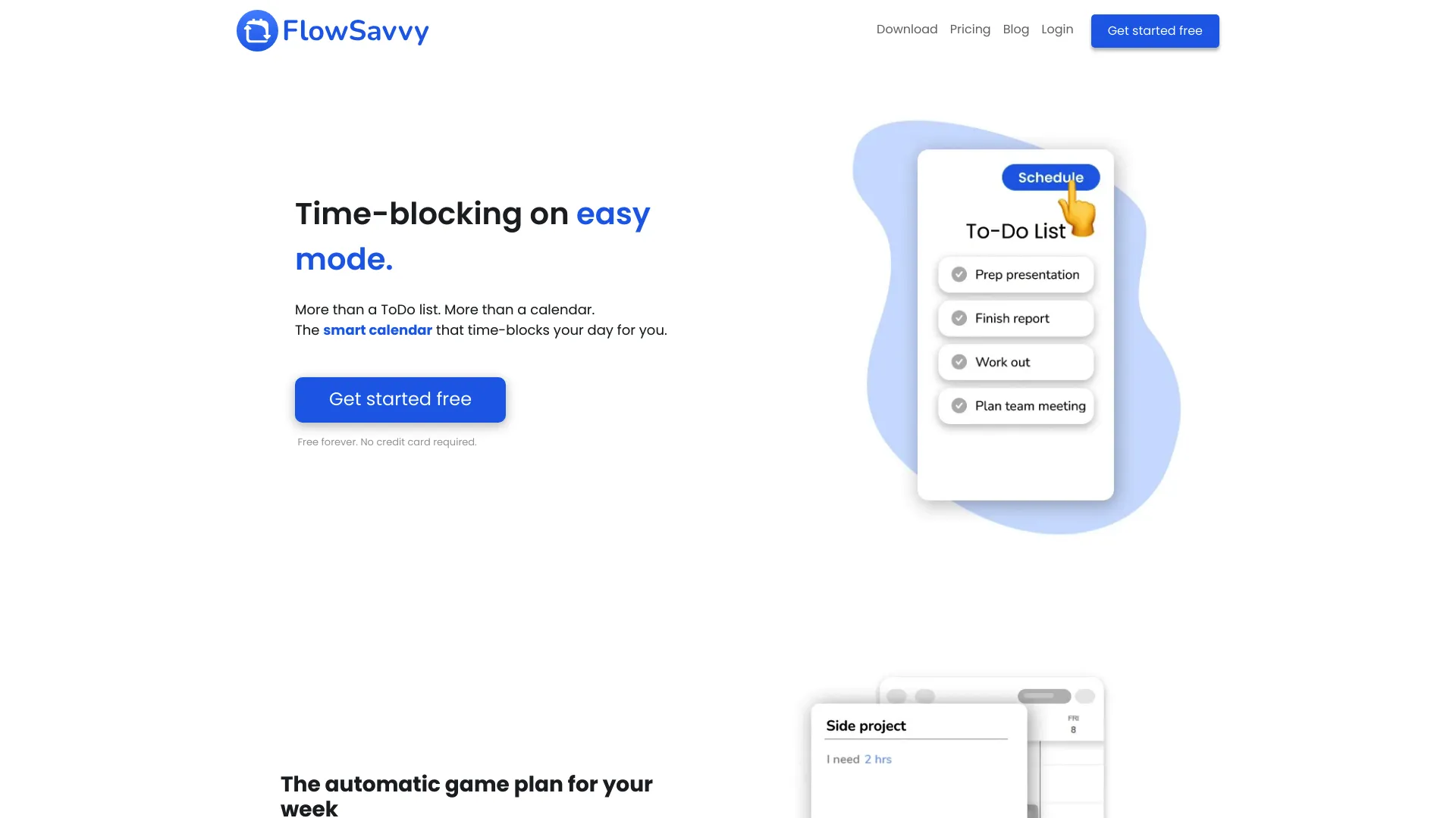 AI Time Blocking Planner - FlowSavvy