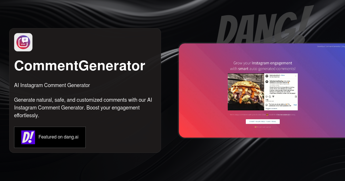 AI Instagram Comment Generator - CommentGenerator