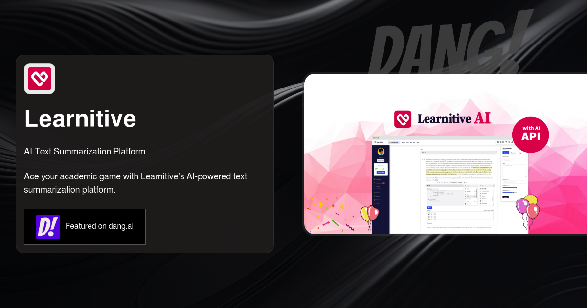 AI Text Summarization Platform - Learnitive