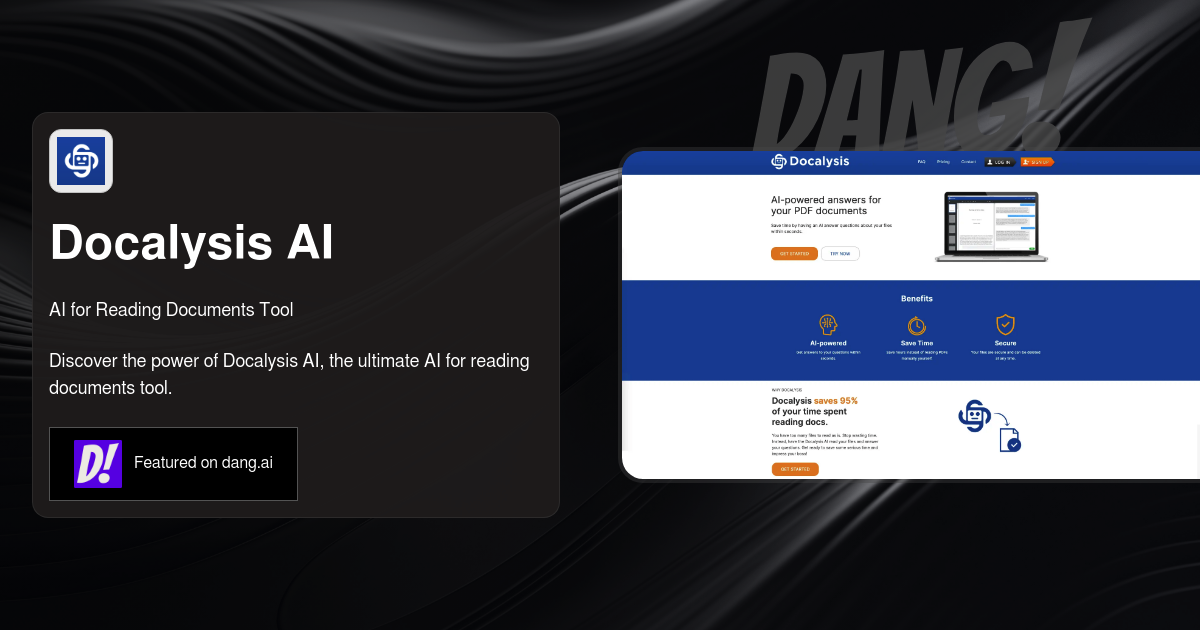 AI for Reading Documents Tool - Docalysis AI