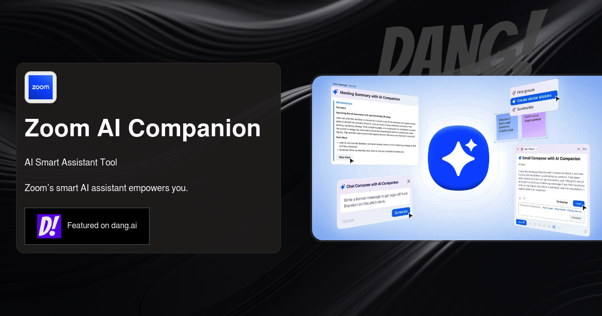 AI Smart Assistant Tool - Zoom AI Companion
